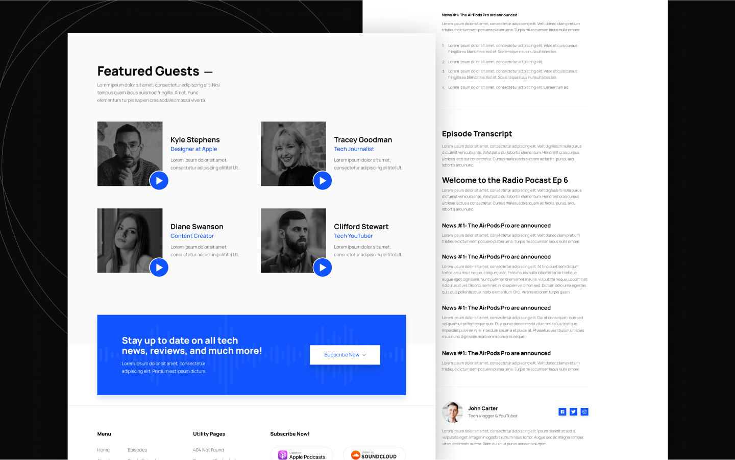 Radio - Podcast HTML5 Responsive Website Template