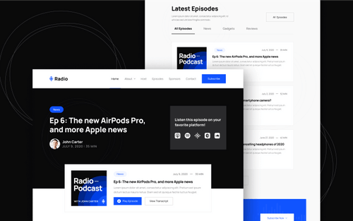 Radio - Podcast HTML5 Responsive Website Template