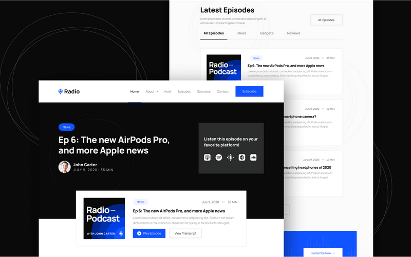 Radio - Podcast HTML5 Responsive Website Template