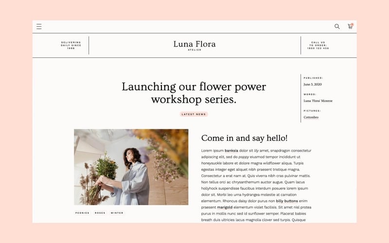 Luna Flora - Florist HTML5 Responsive Website Template
