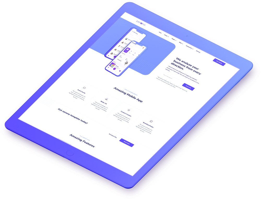 Zerone - Software HTML5 Responsive Website Template