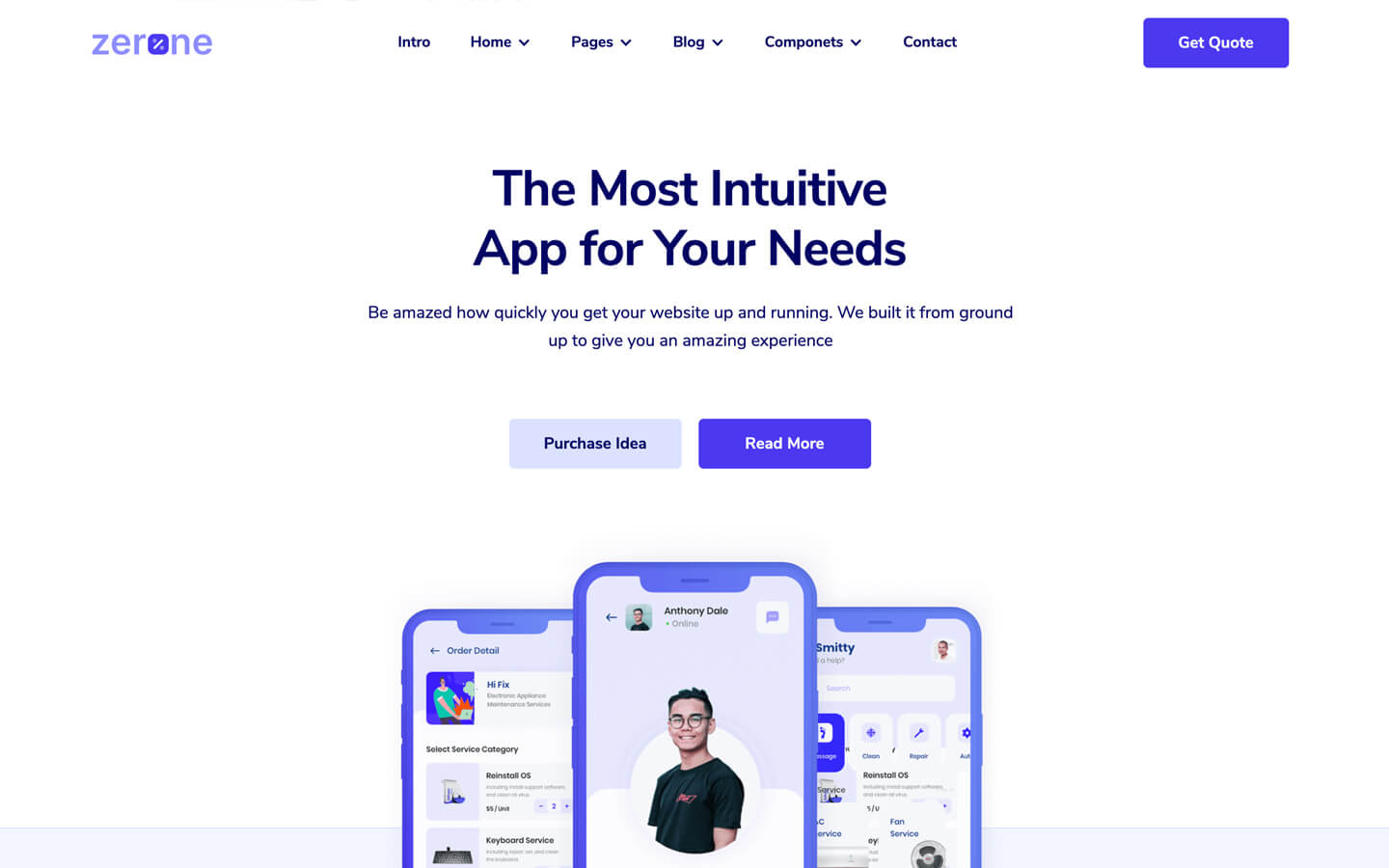 Zerone - Software HTML5 Responsive Website Template