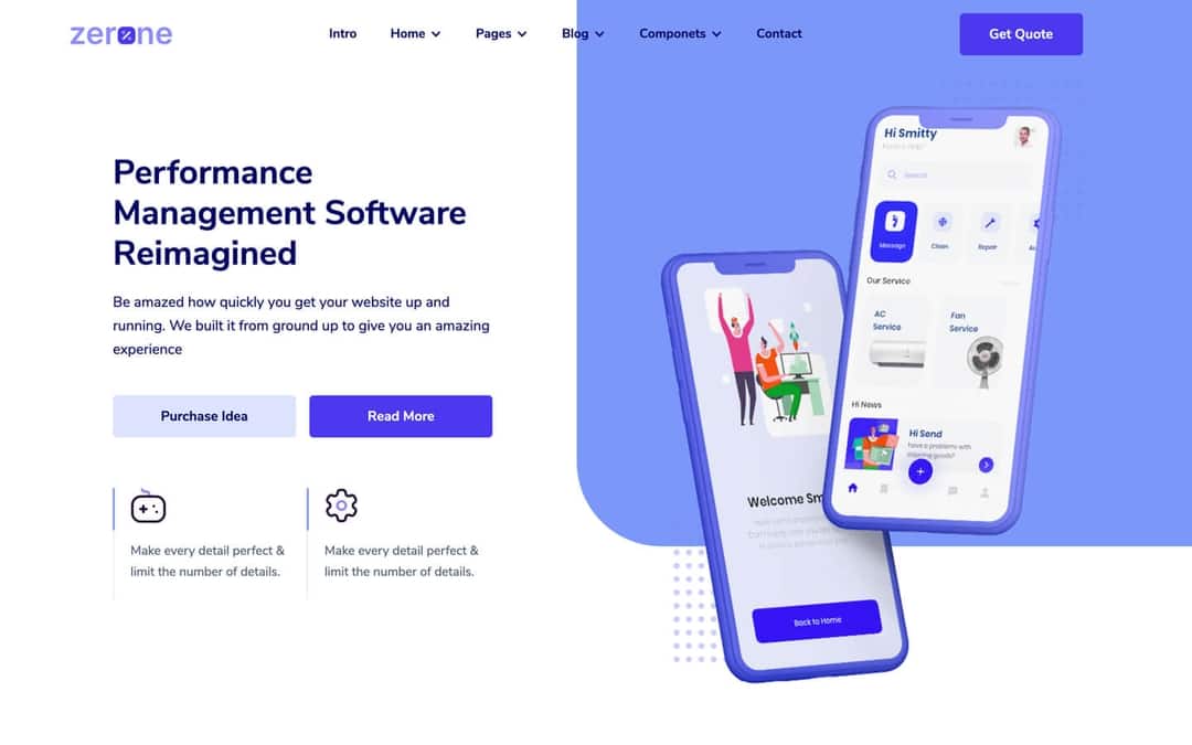 Zerone - Software HTML5 Responsive Website Template