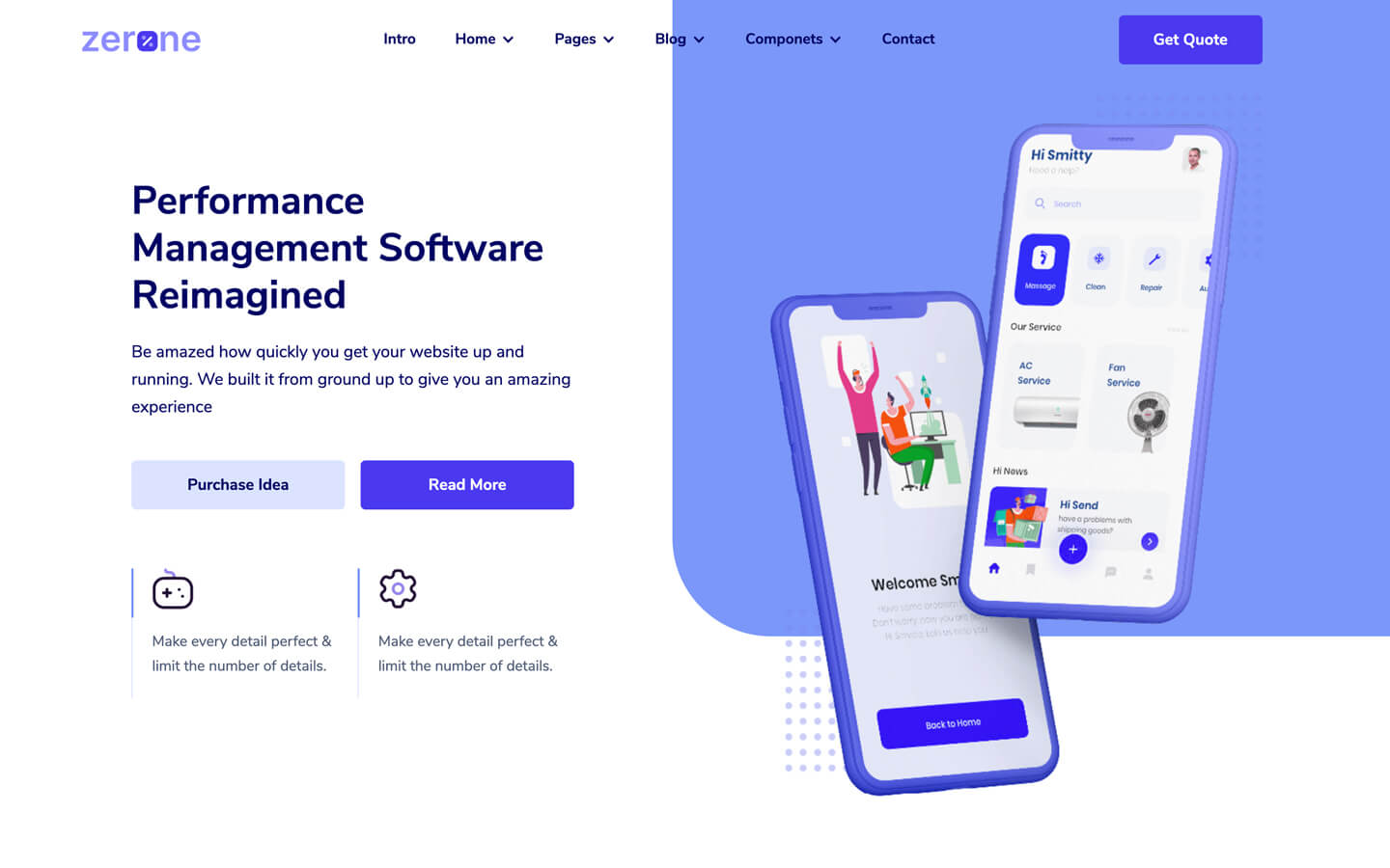 Zerone - Software HTML5 Responsive Website Template