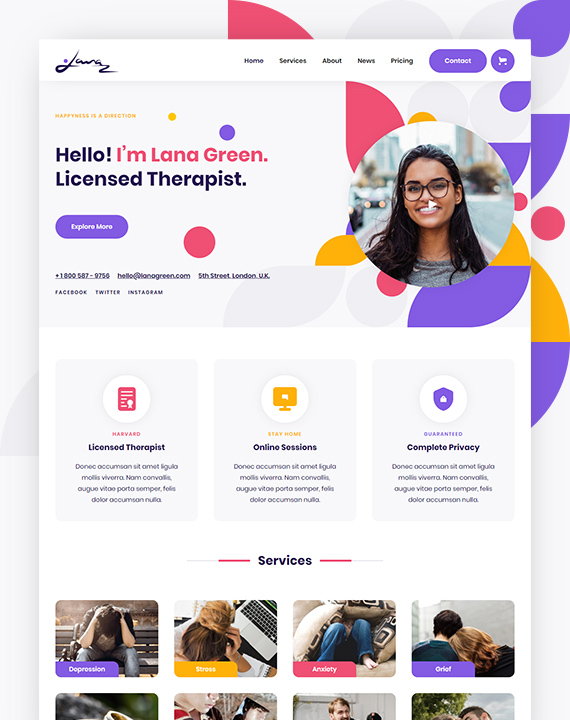 Lana - Therapy HTML5 Responsive Website Template