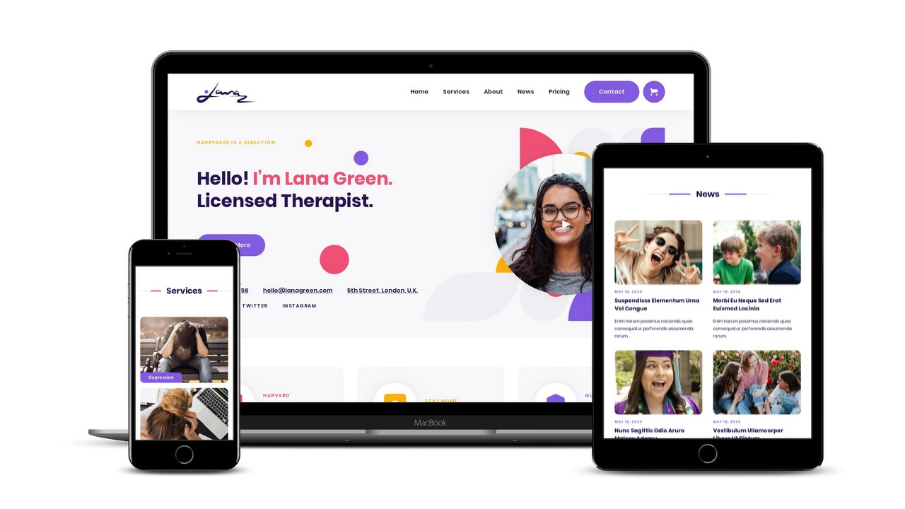 Lana -治疗HTML5响应式网站模板 - OB体育网站