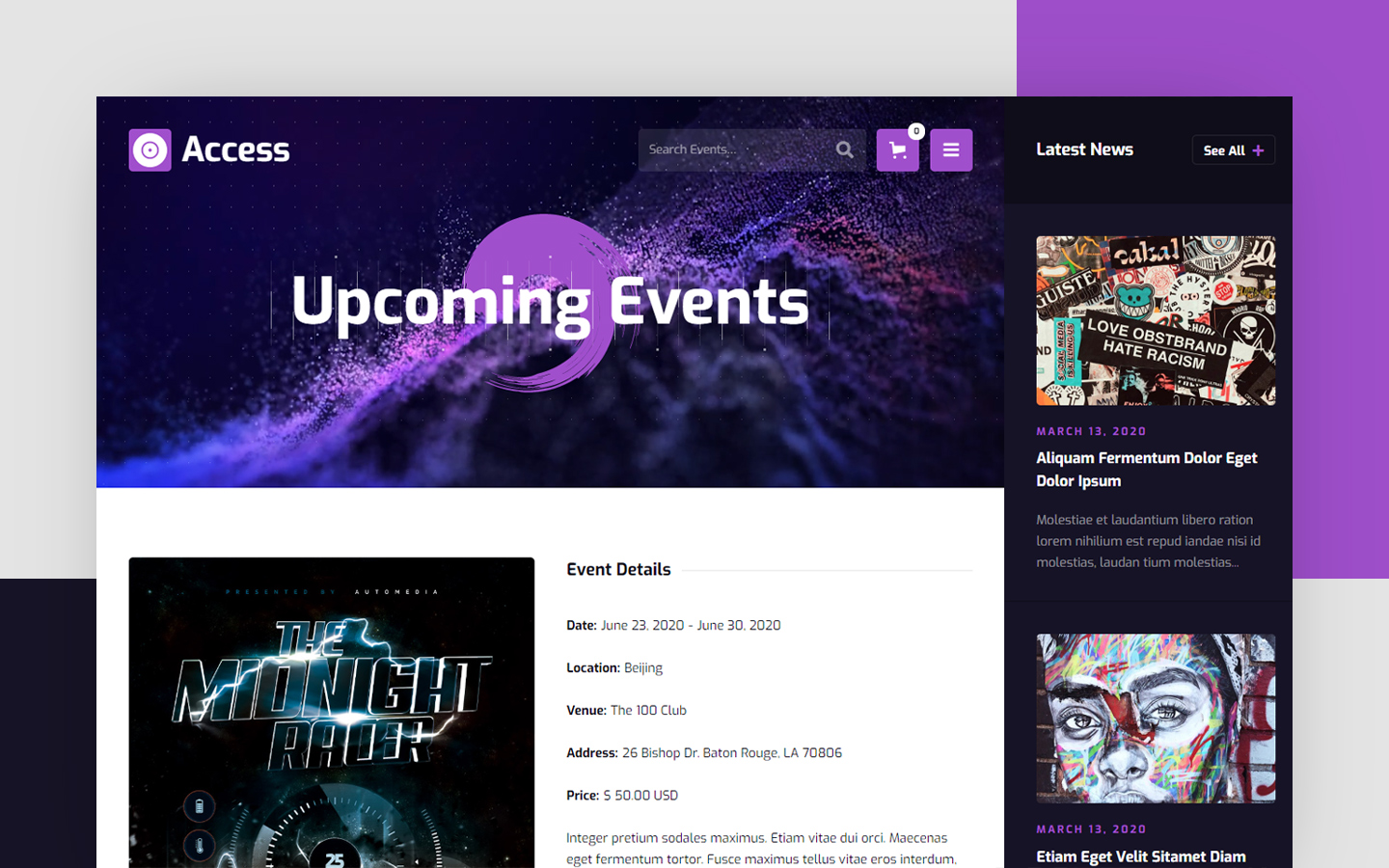 Access - Event HTML5 Responsive Website Template