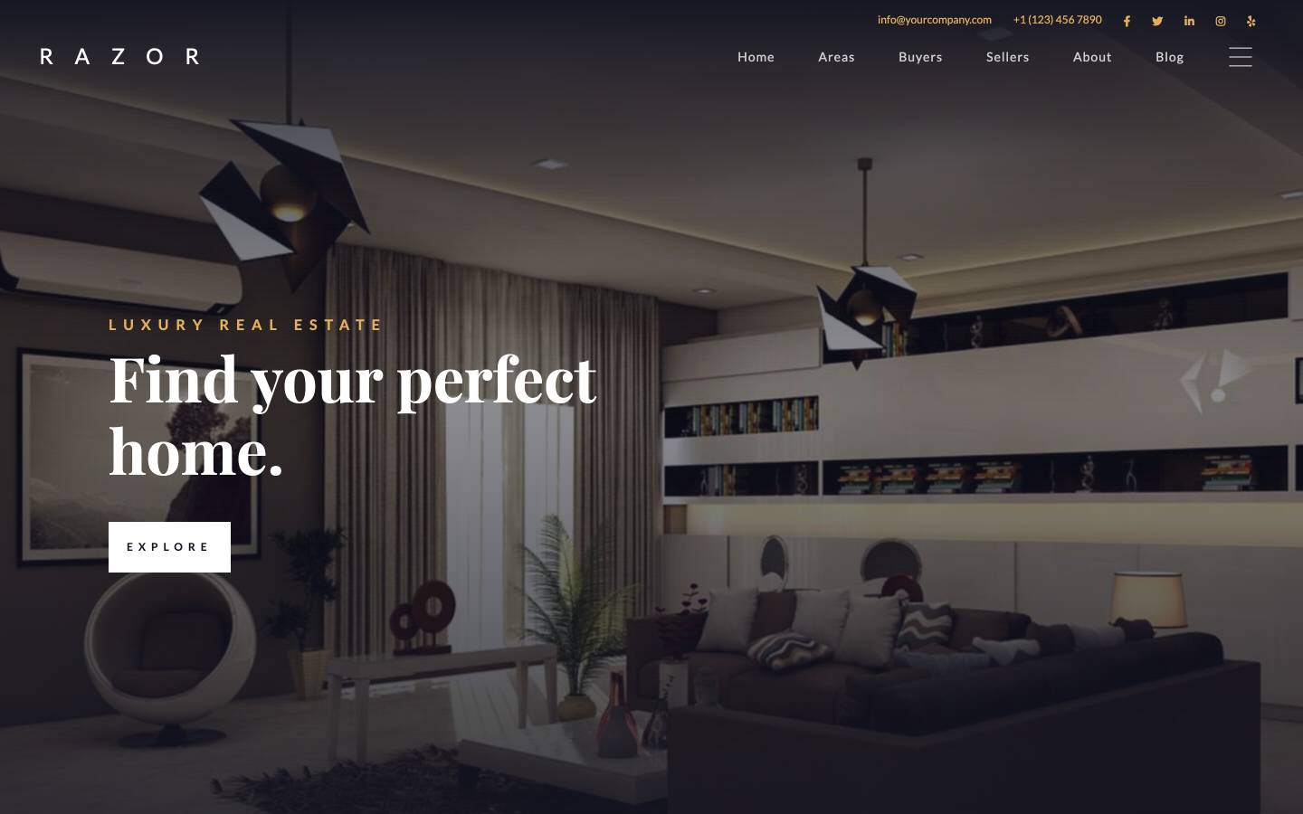 Razor - Real Estate HTML5 Responsive Website Template