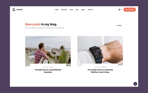 Casper - Portfolio HTML5 Responsive Website Template