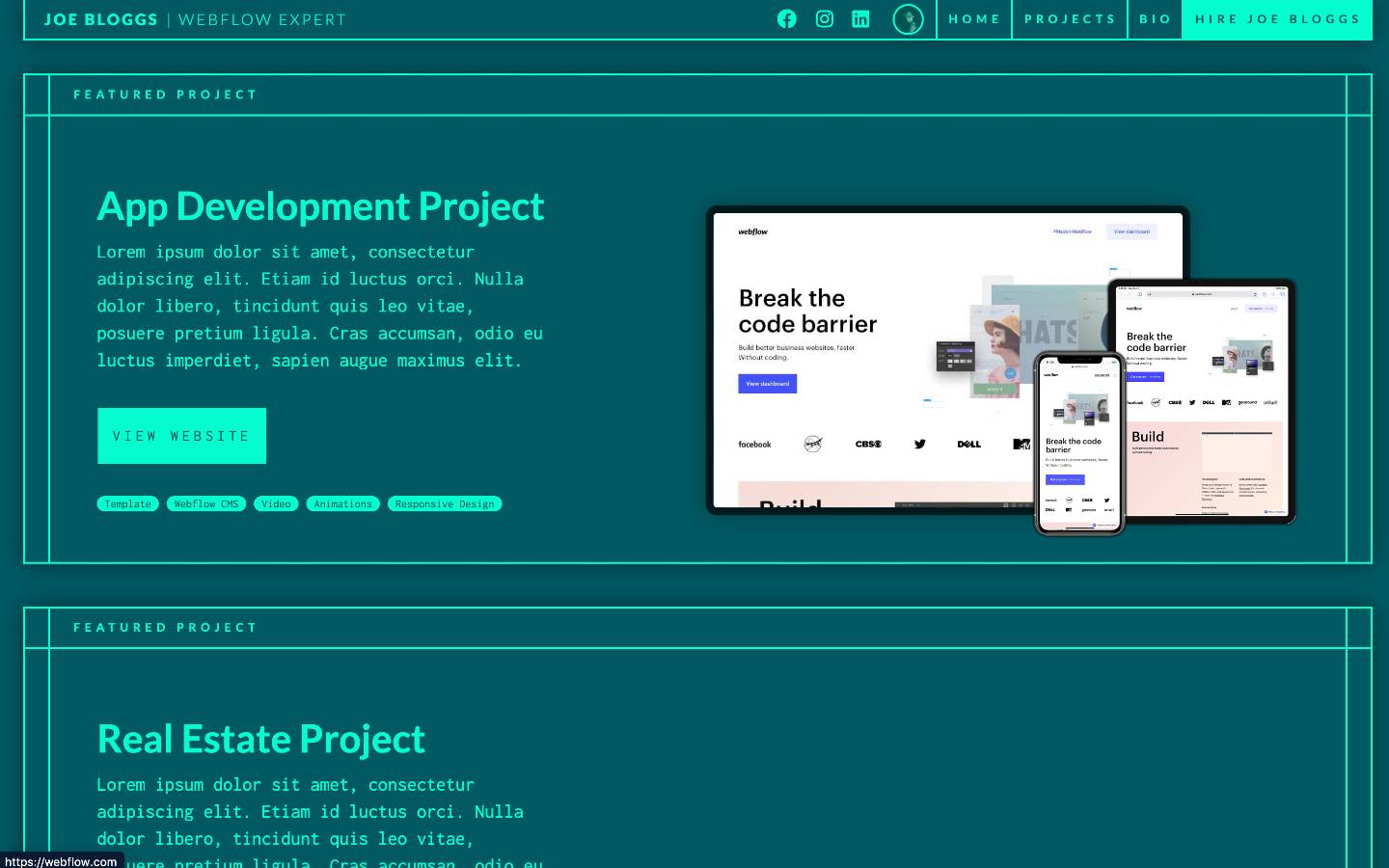Joe Bloggs - Portfolio HTML5 Responsive Website Template