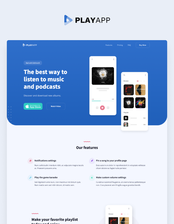 PlayApp - App HTML5 Responsive Website Template