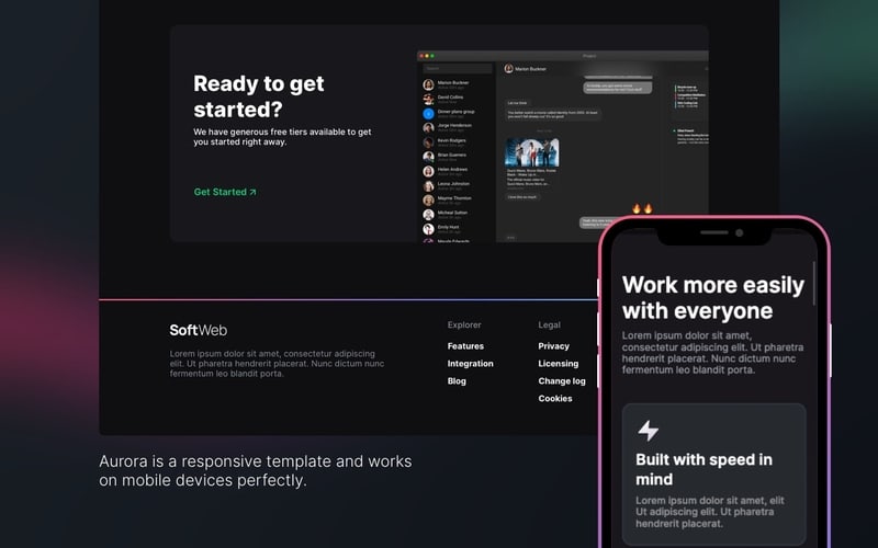 Aurora - App HTML5 Responsive Website Template