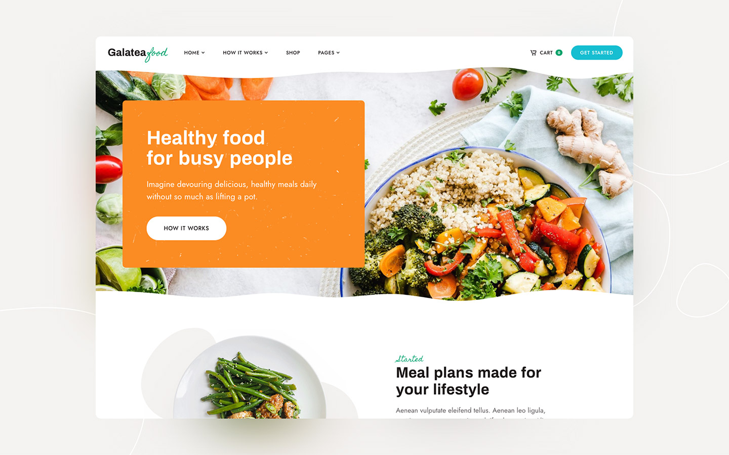 Galatea - Food HTML5 Responsive Website Template