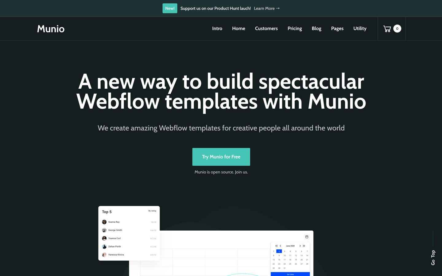 Munio - Startup HTML5 Responsive Website Template