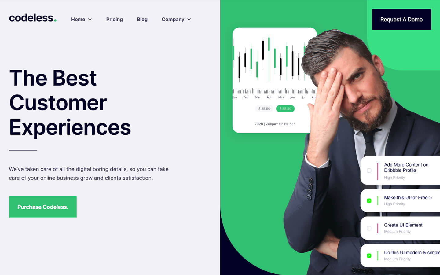 Codeless - SaaS HTML5 Responsive Website Template