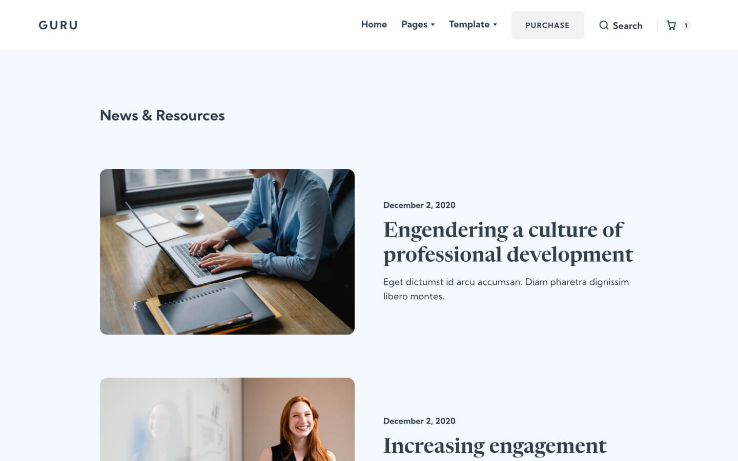 Guru - Education HTML5 Responsive Website Template