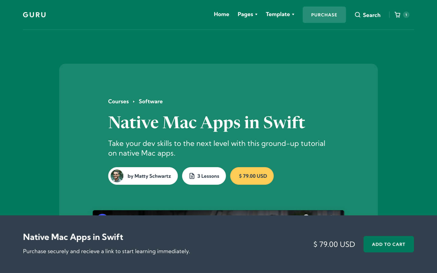 Guru - Education HTML5 Responsive Website Template