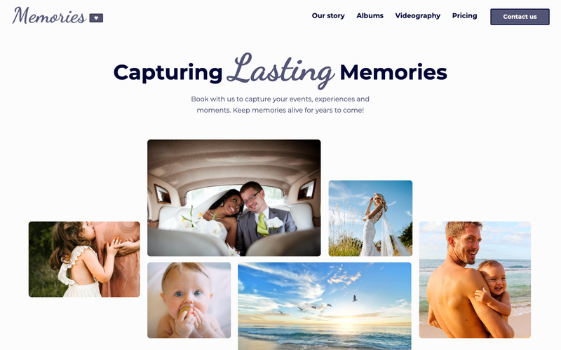 Memories - Photography HTML5 Responsive Website Template