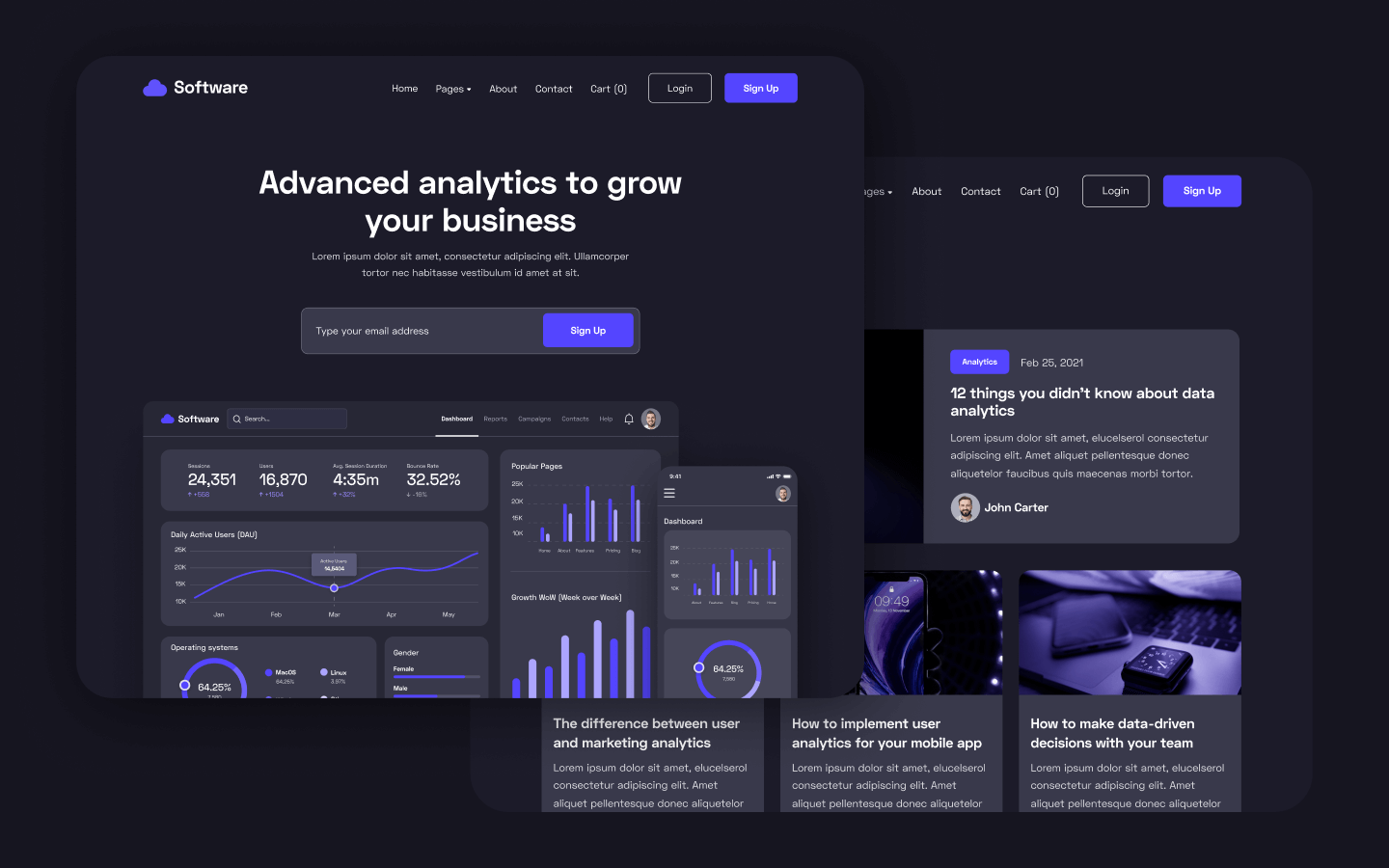 Software - SaaS HTML5 Responsive Website Template