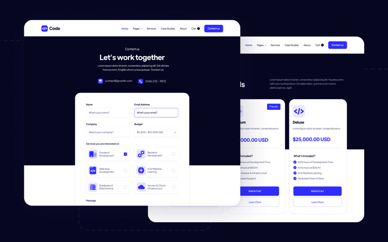 Code - Software HTML5 Responsive Website Template