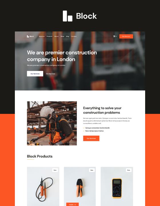 Block - Construction HTML5 Responsive Website Template