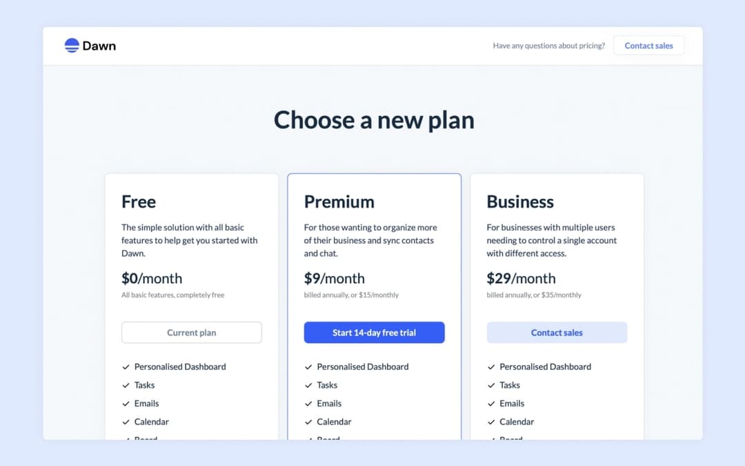 Dawn - Dashboard HTML5 Responsive Website Template