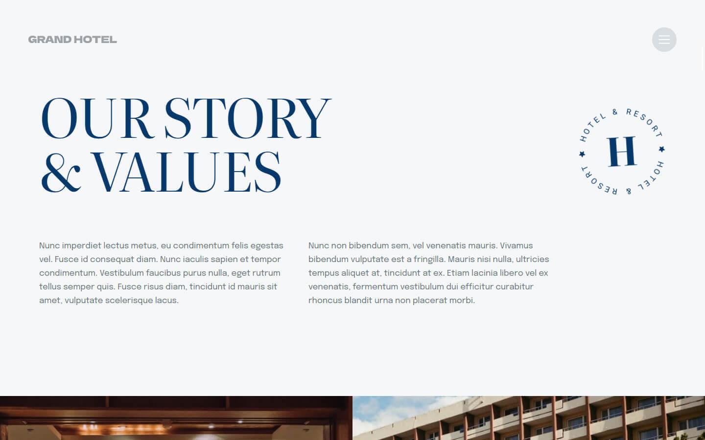 GrandHotel - Hotel HTML5 Responsive Website Template