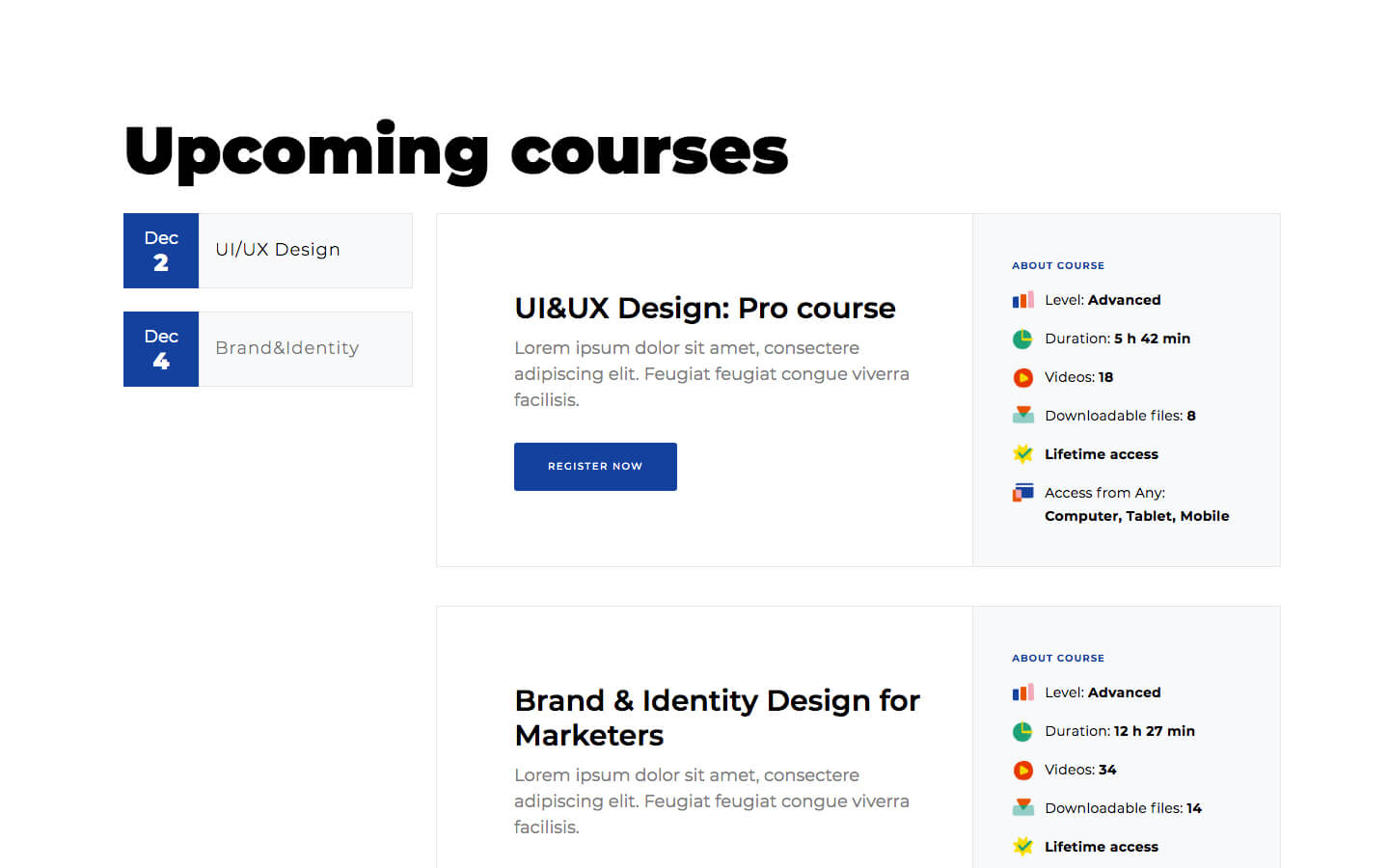 Lectors - Learning HTML5 Responsive Website Template