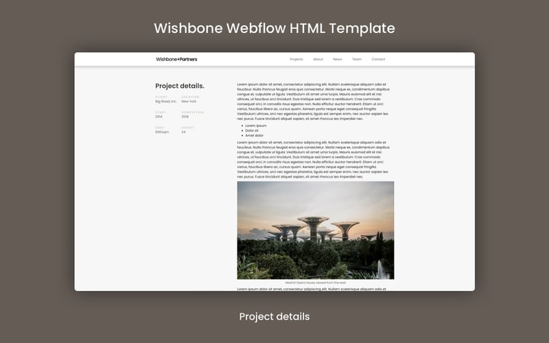 Wishbone - Architecture HTML5 Responsive Website Template