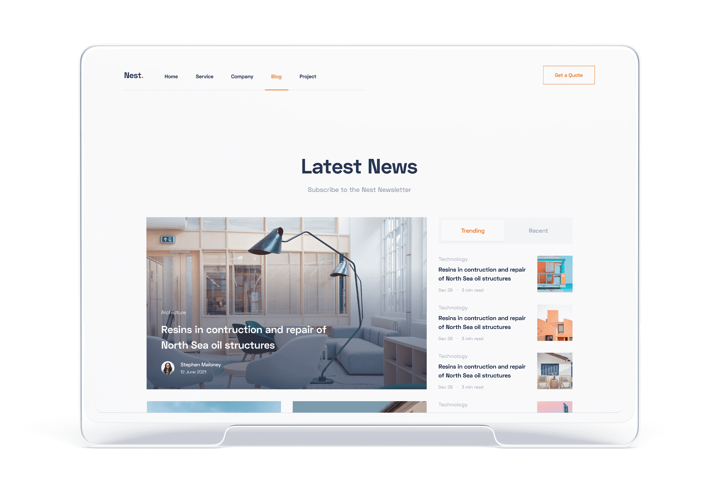 Nest - Construction HTML5 Responsive Website Template