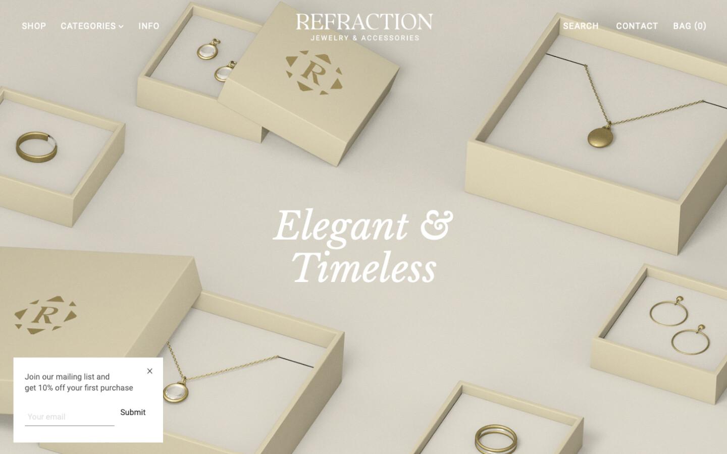 Refraction - Jewelry HTML5 Responsive Website Template