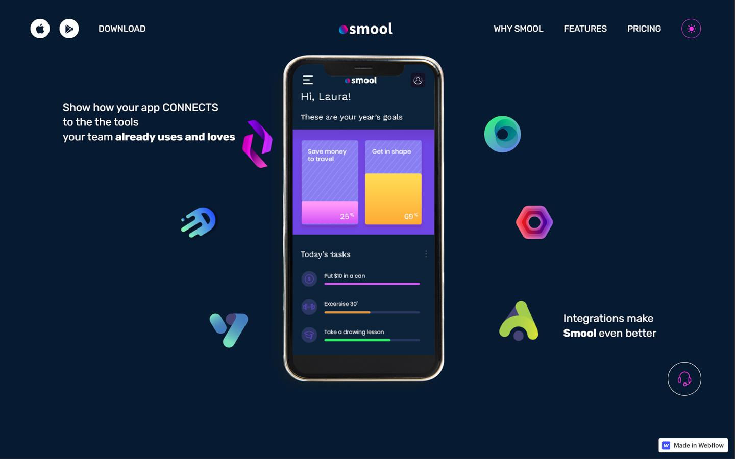 Smool - App HTML5 Responsive Website Template