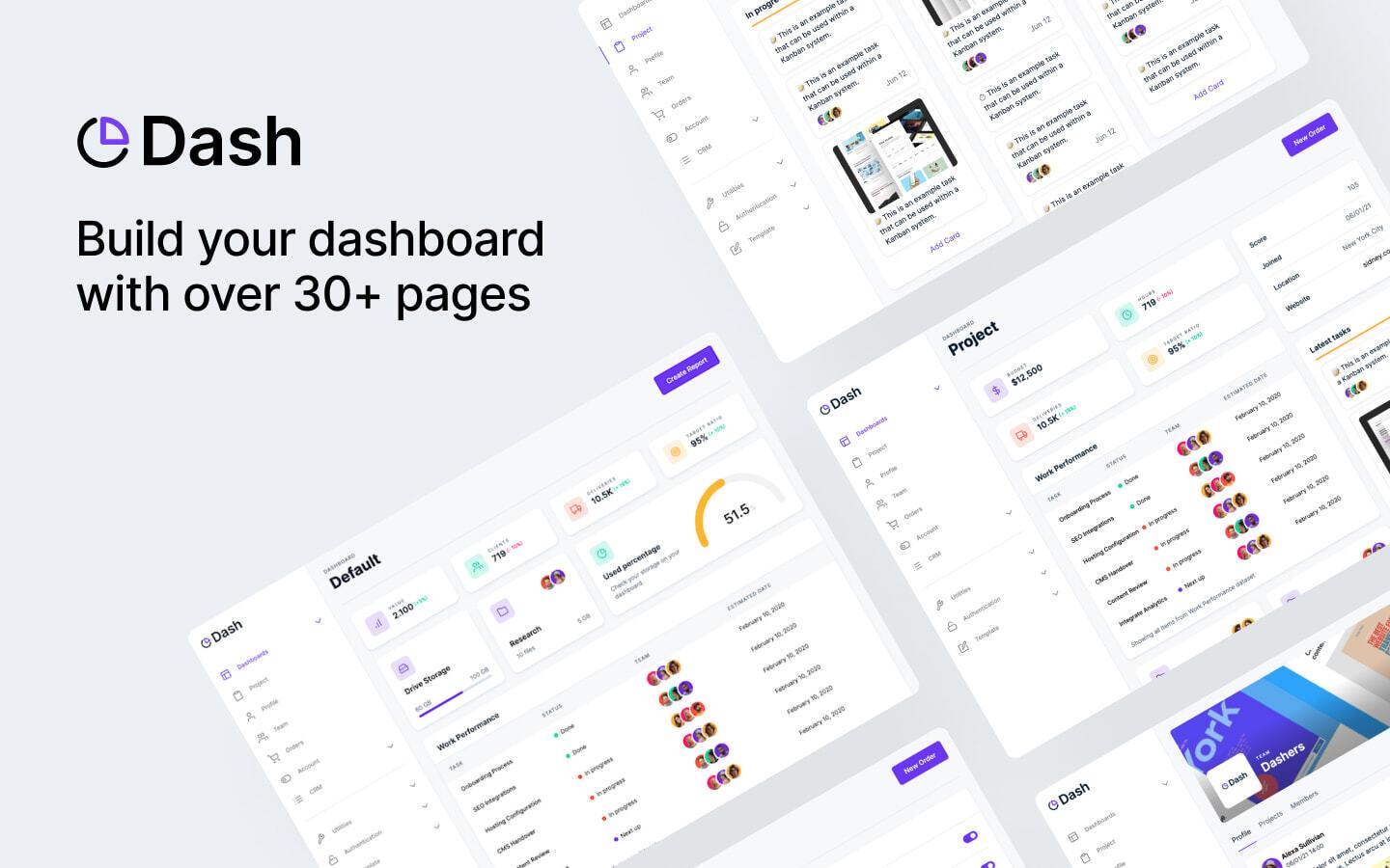 Dash - Dashboard HTML5 Responsive Website Template