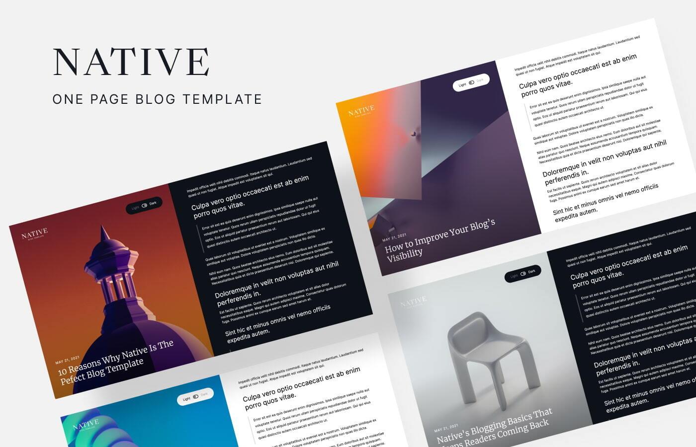 Native - Blog HTML5 Responsive Website Template