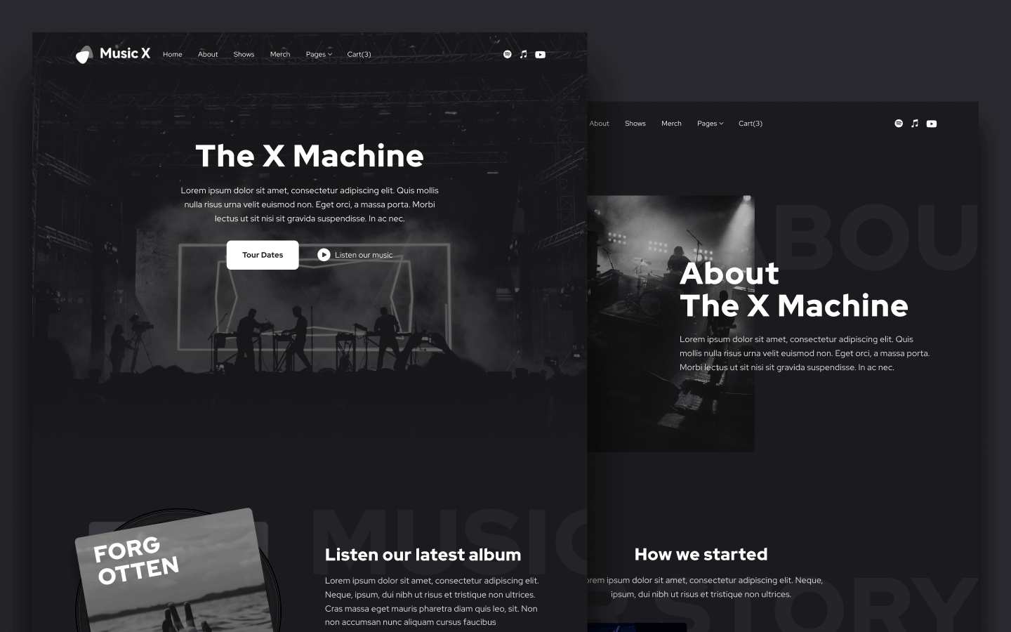 Music X - Music HTML5 Responsive Website Template