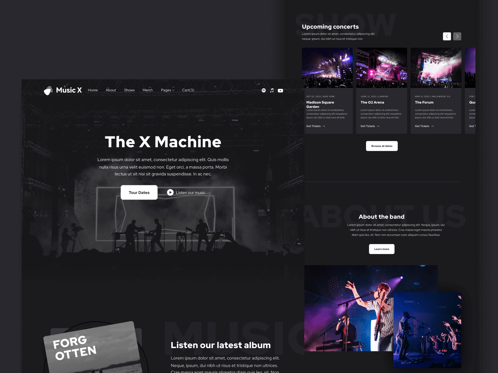 Music X - Music HTML5 Responsive Website Template
