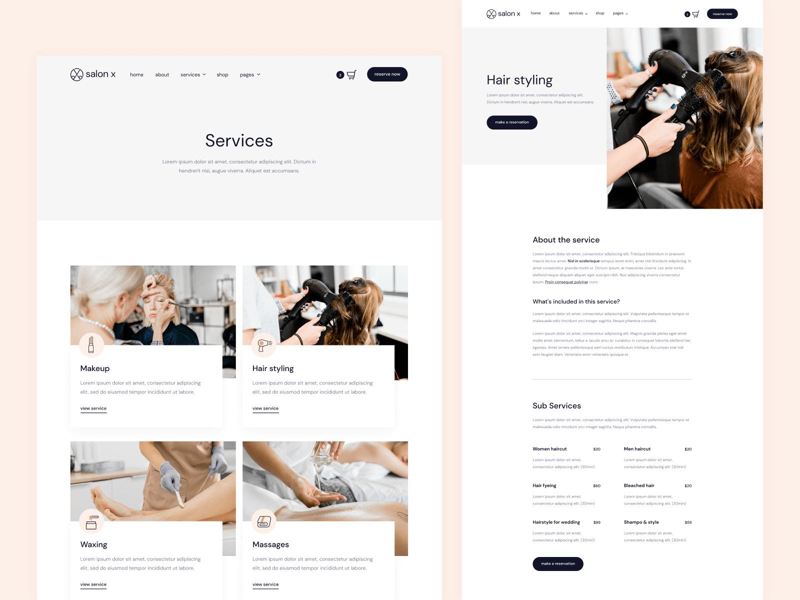 Salon X - Salon HTML5 Responsive Website Template