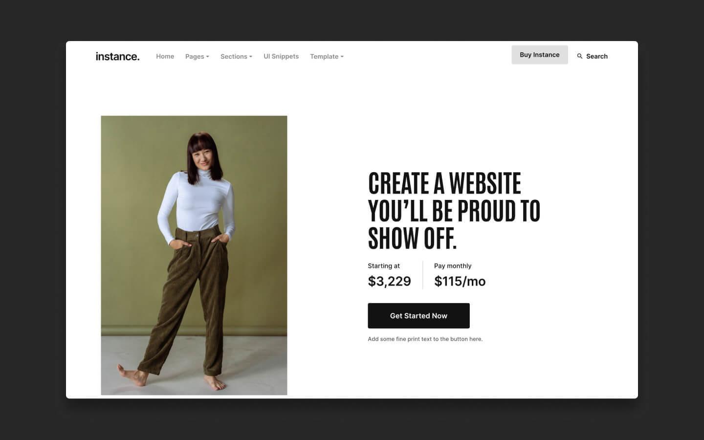 Instance - Creative HTML5 Responsive Website Template