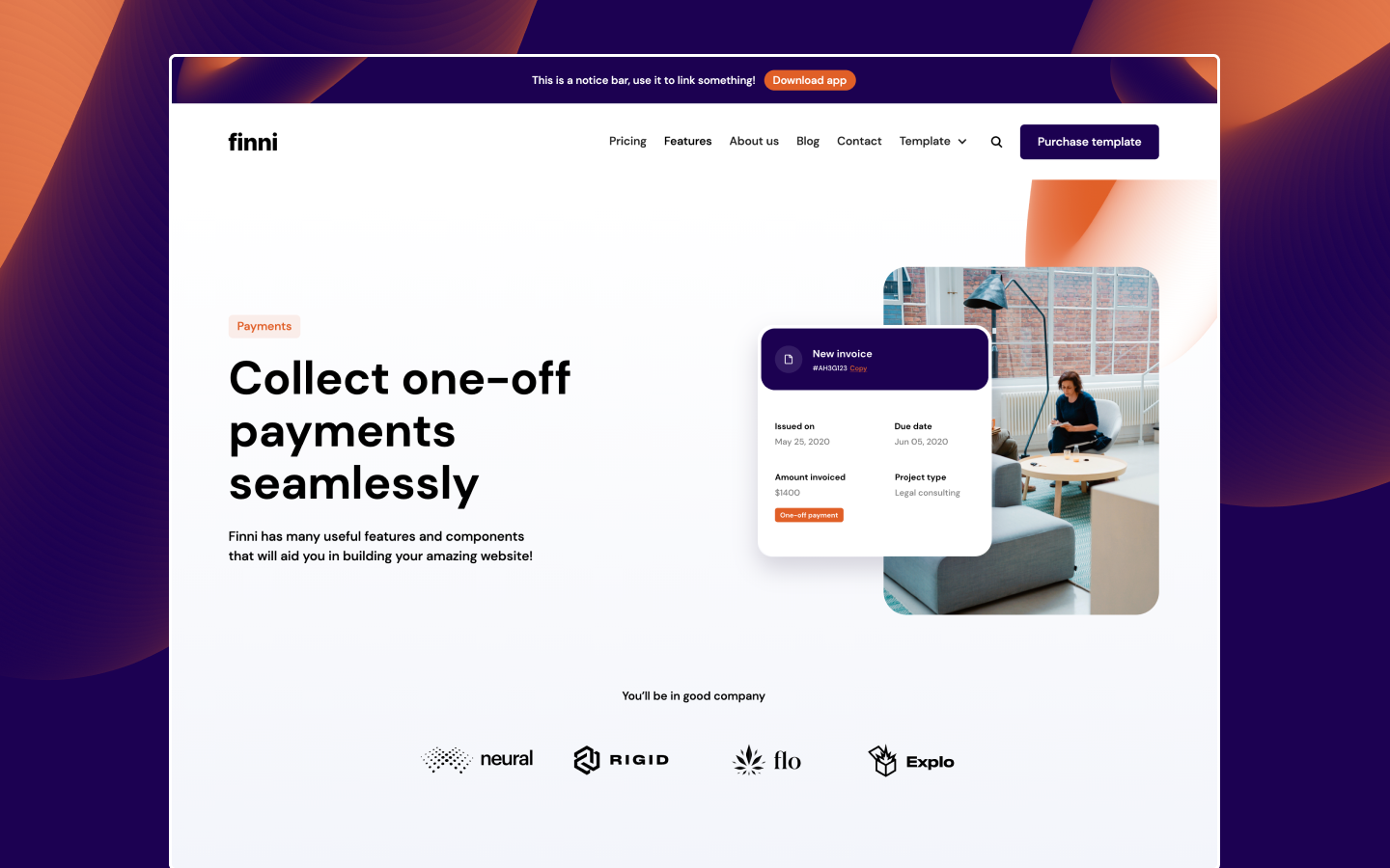 Finni - App HTML5 Responsive Website Template
