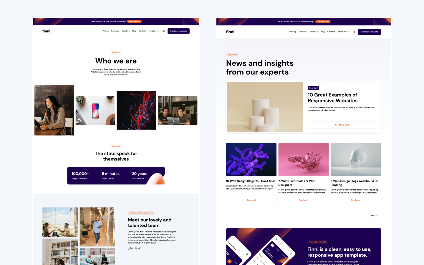 Finni - App HTML5 Responsive Website Template