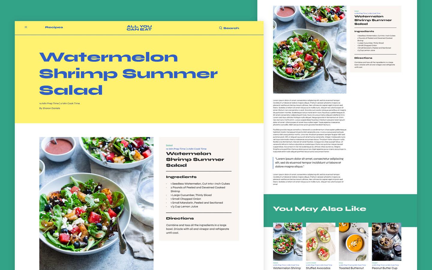 All You Can Eat - Recipe HTML5 Responsive Website Template