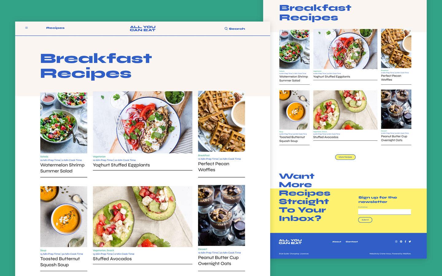 All You Can Eat - Recipe HTML5 Responsive Website Template