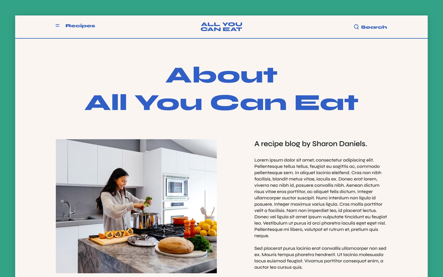 All You Can Eat - Recipe HTML5 Responsive Website Template