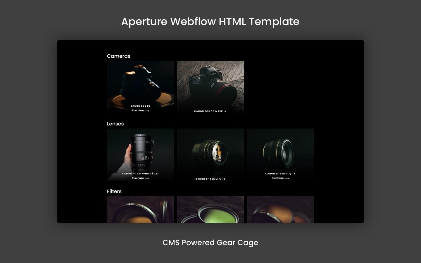 Aperture - Photography HTML5 Responsive Website Template