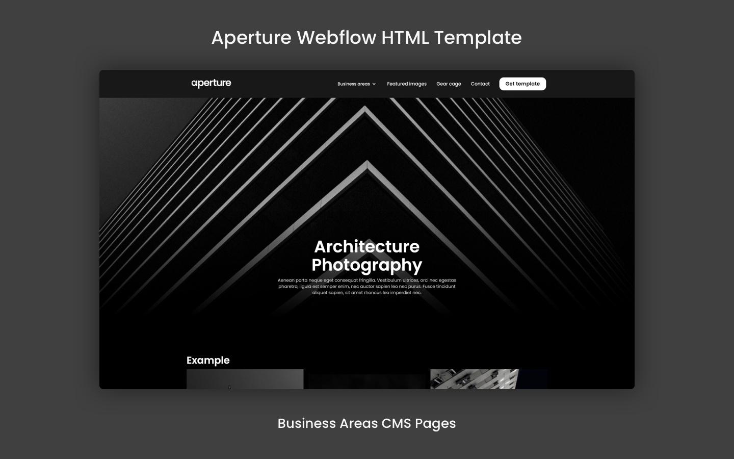 Aperture - Photography HTML5 Responsive Website Template