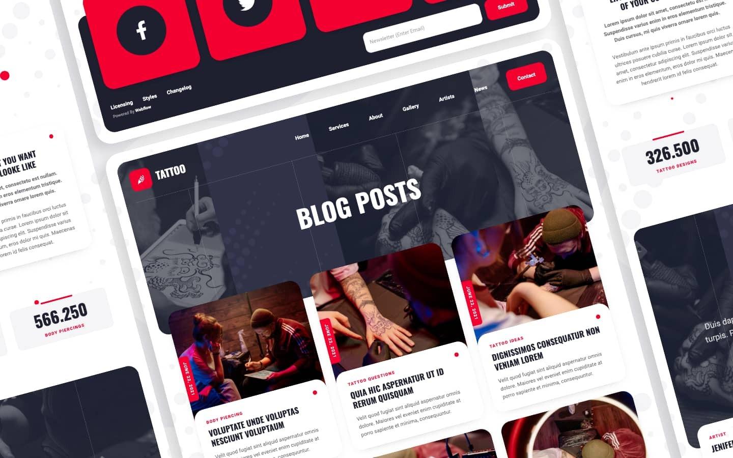 Tattoo - Salon HTML5 Responsive Website Template