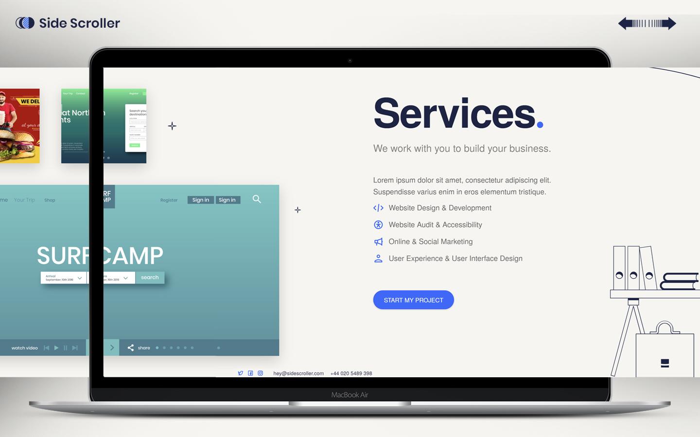 Side Scroller - Portfolio HTML5 Responsive Website Template