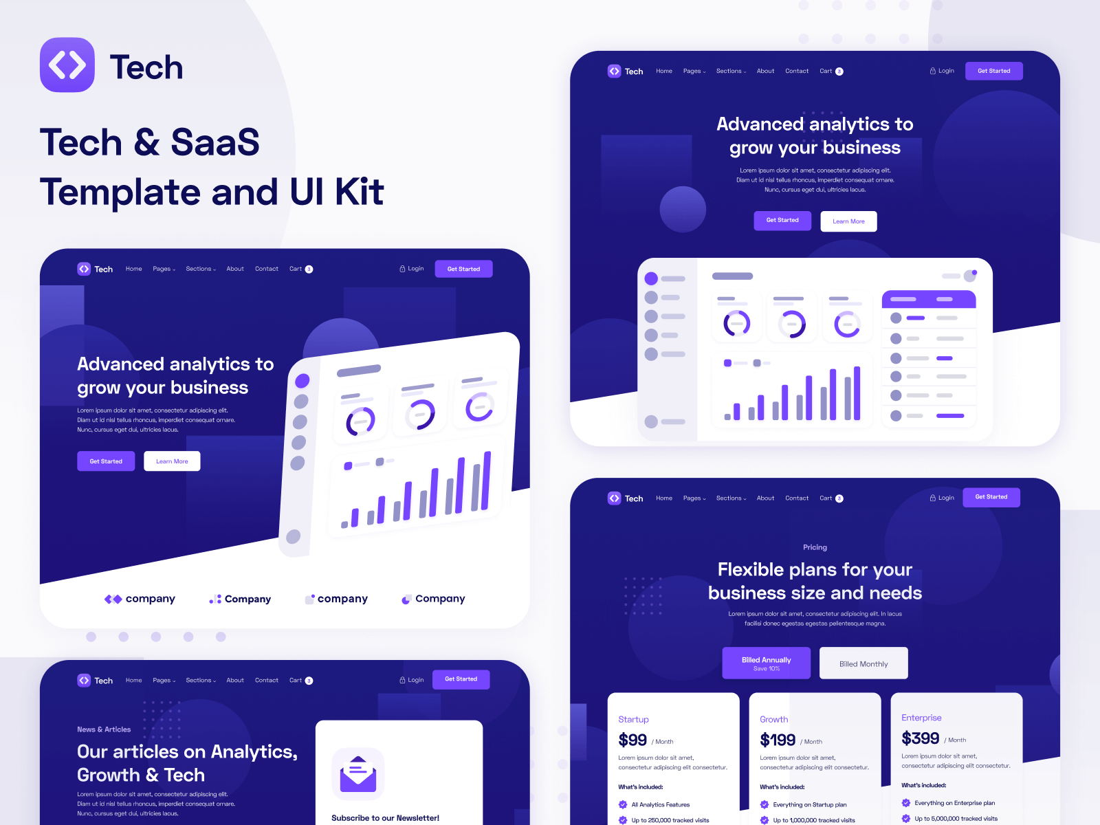 Tech SaaS HTML5 Responsive Website Template