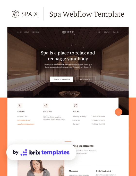 Spa X - Spa HTML5 Responsive Website Template