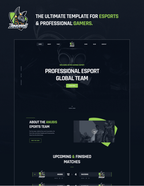 eSports - Game HTML5 Responsive Website Template